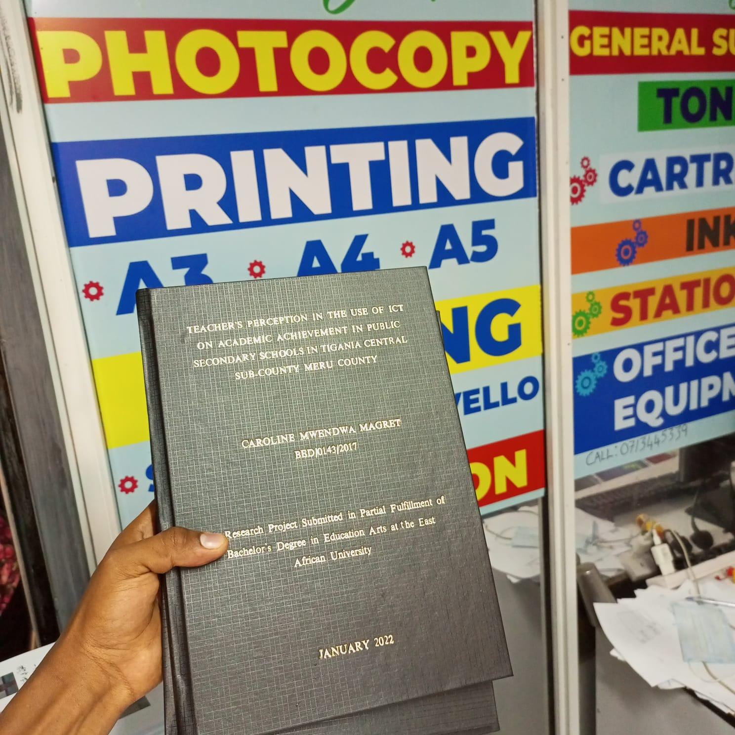 Book printing and publishing in Nairobi Kenya